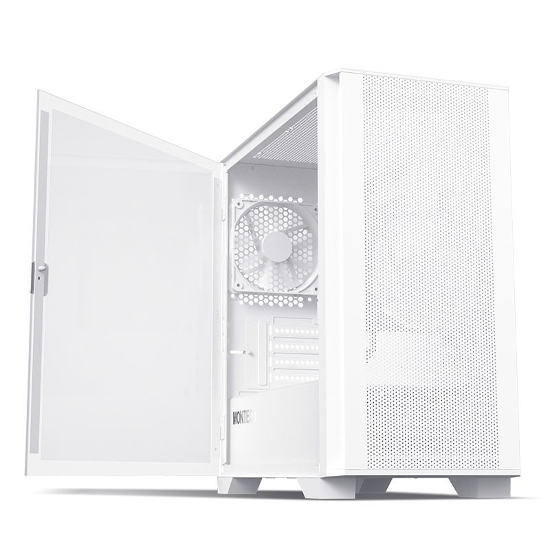 Montech Air 100 Lite (White) w/ 2 non-RGB Fan - WIND NET Computers