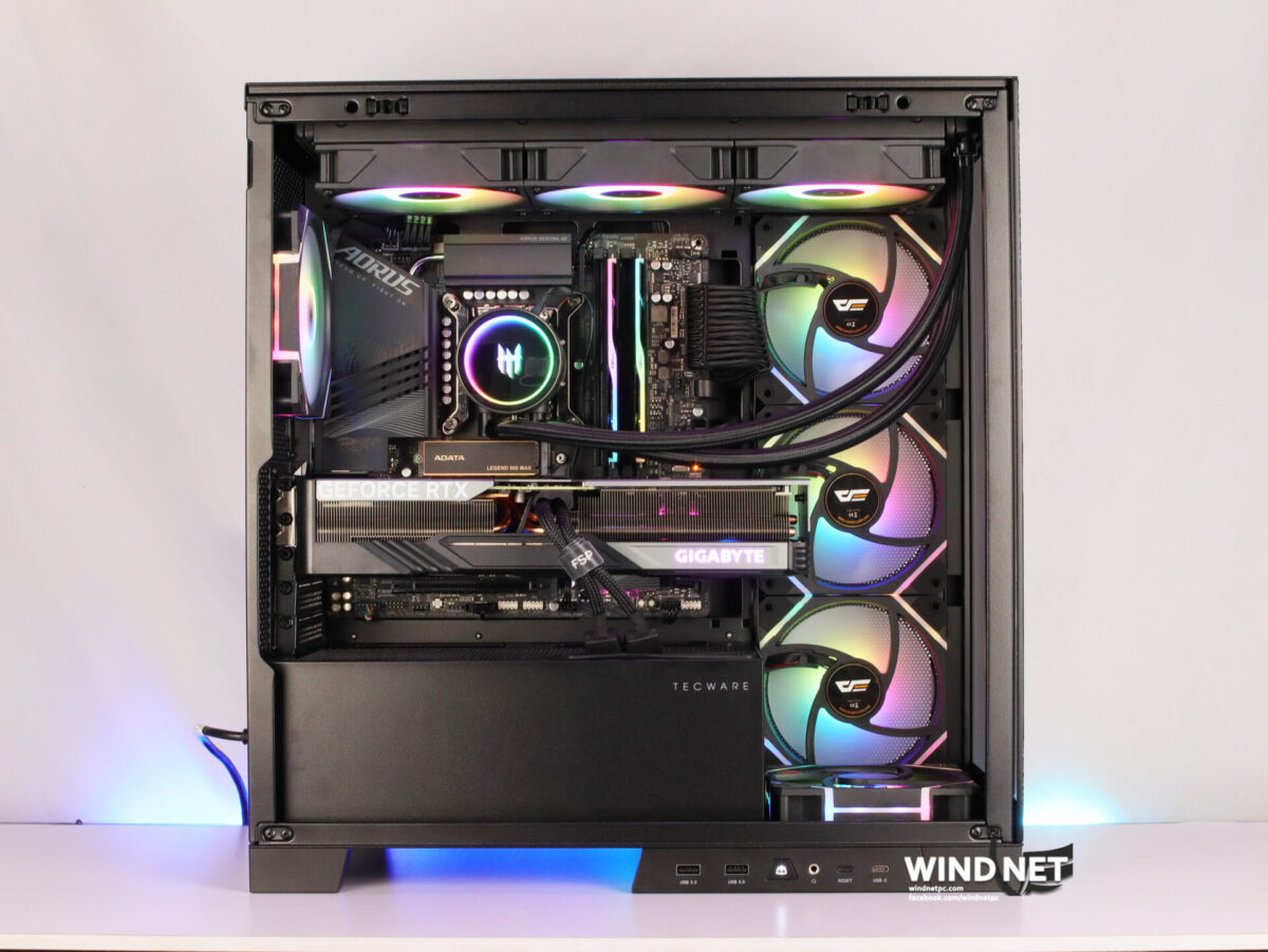 Tecware VX90M Dual Glass Panoramic mATX (Black) - WIND NET Computers