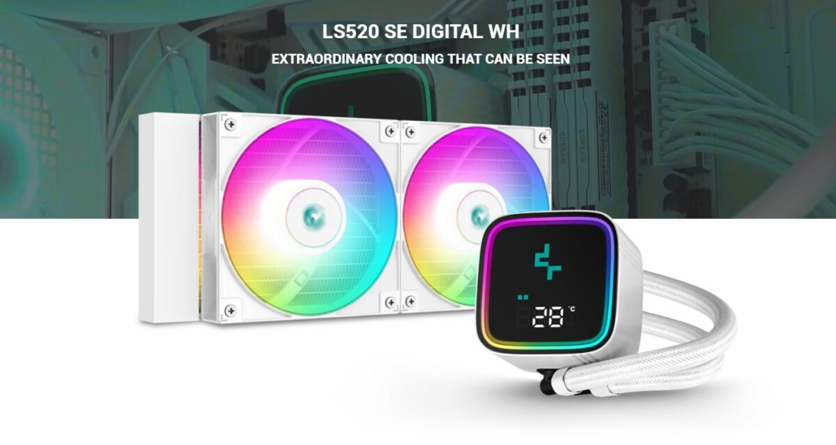 DeepCool LS520 SE Digital 240mm AIO ARGB (White) - WIND NET Computers